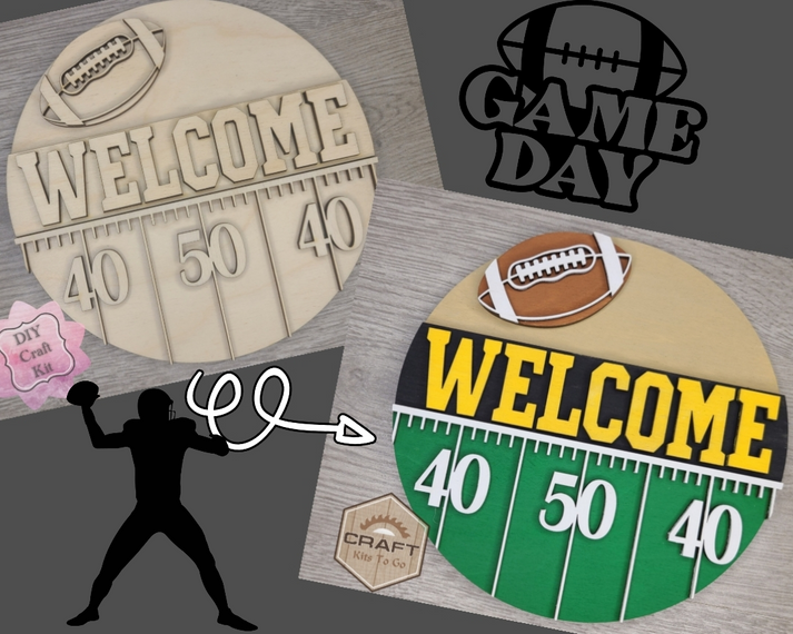 Football Welcome Sign | #2645 – Craft Kits 2 Go