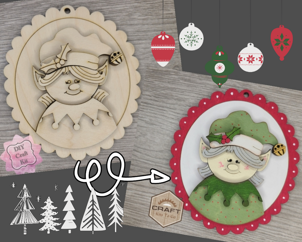Christmas Elf Ornament | #3703 – Craft Kits 2 Go