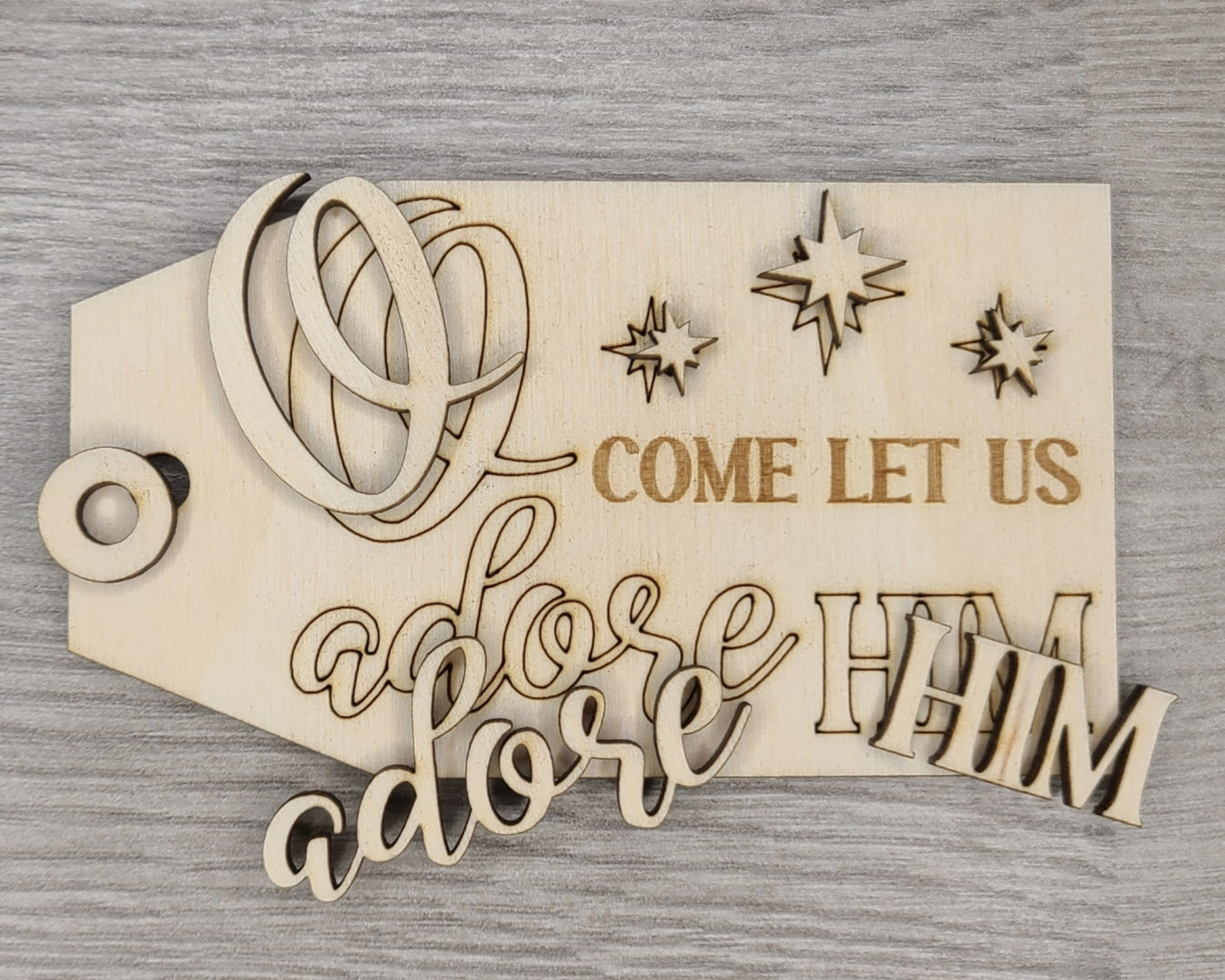 O come Let us Adore Him | Nativity Tag | #3909 – Craft Kits 2 Go
