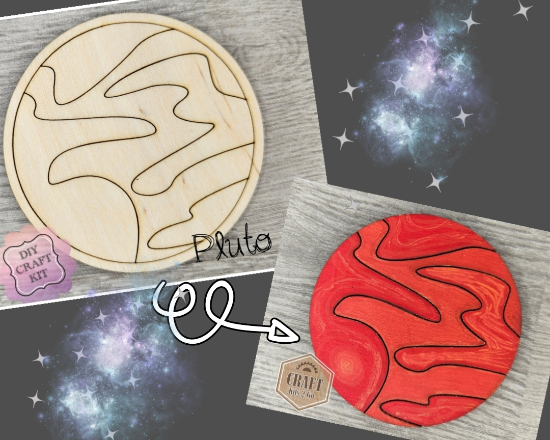 Pluto Cutout | Space | Outer Space | Kids Crafts | Wood Shape Cutout ...