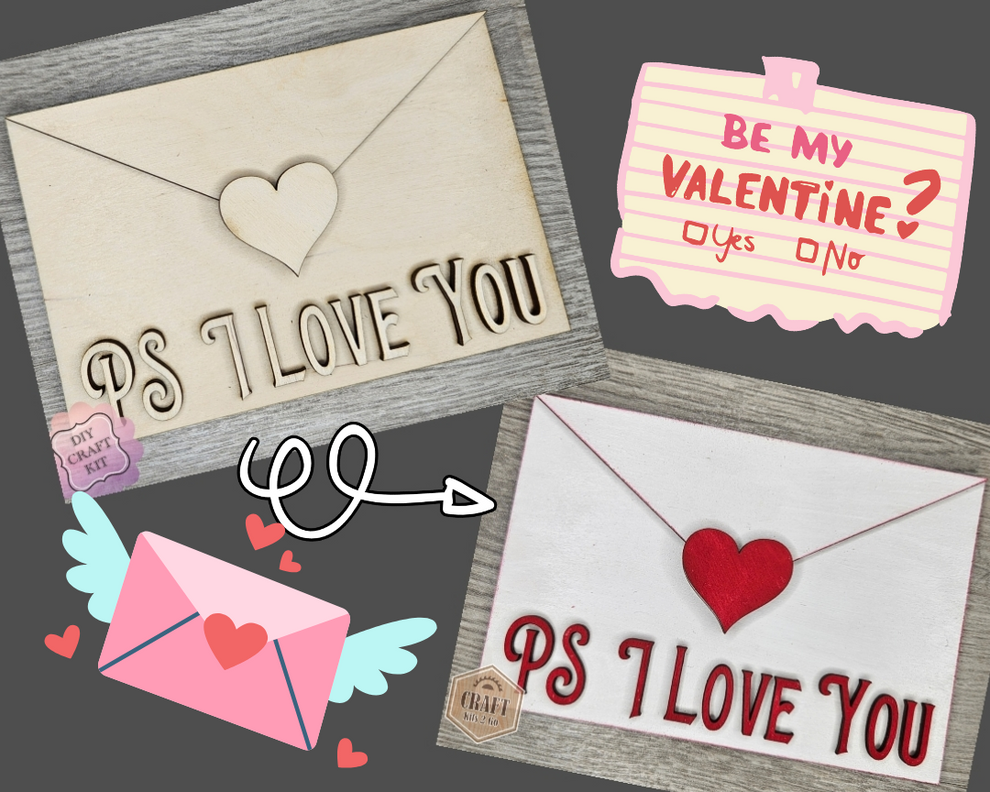 PS I Love you Sign | #2526 – Craft Kits 2 Go