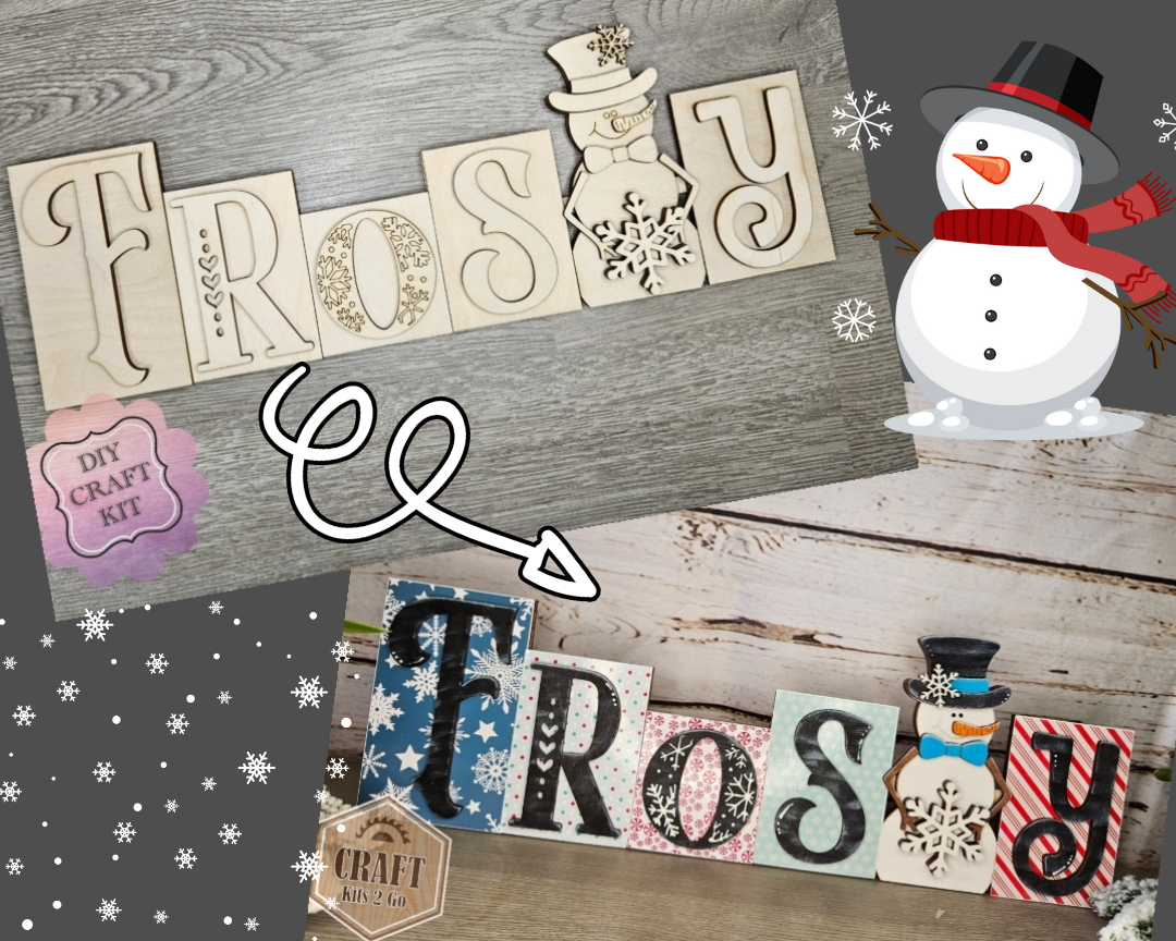 Frosty Word Block | #2408 – Craft Kits 2 Go