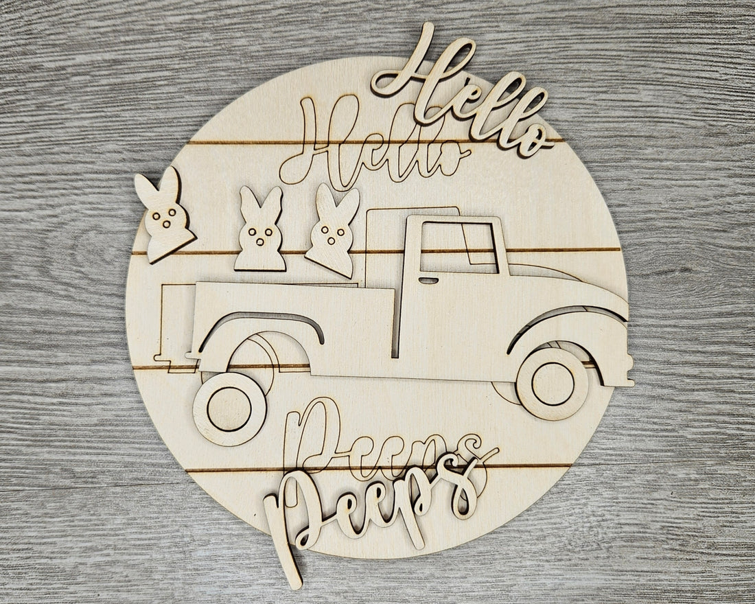 Hello Peeps Sign | #2477 – Craft Kits 2 Go
