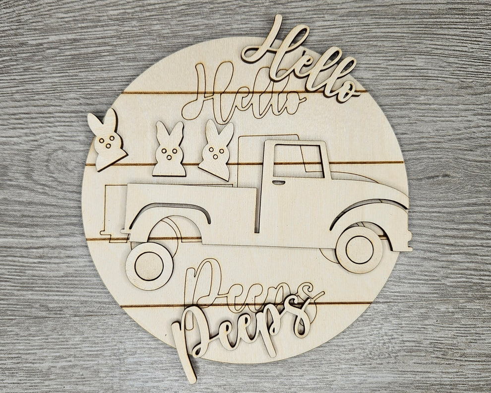 Hello Peeps Sign | #2477 – Craft Kits 2 Go