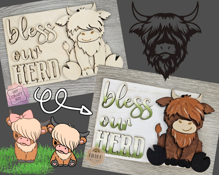 Highland Cow Sign | #4180 – Craft Kits 2 Go