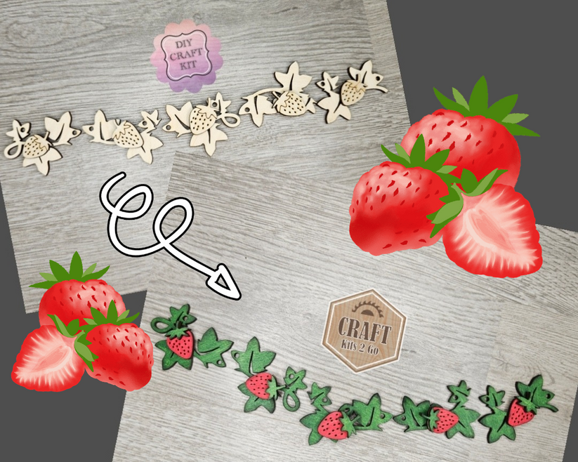 Strawberry Bunting | #2769 – Craft Kits 2 Go
