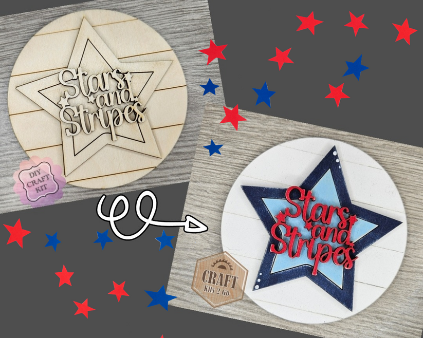 Stars & Strips Star Round | #4234 – Craft Kits 2 Go