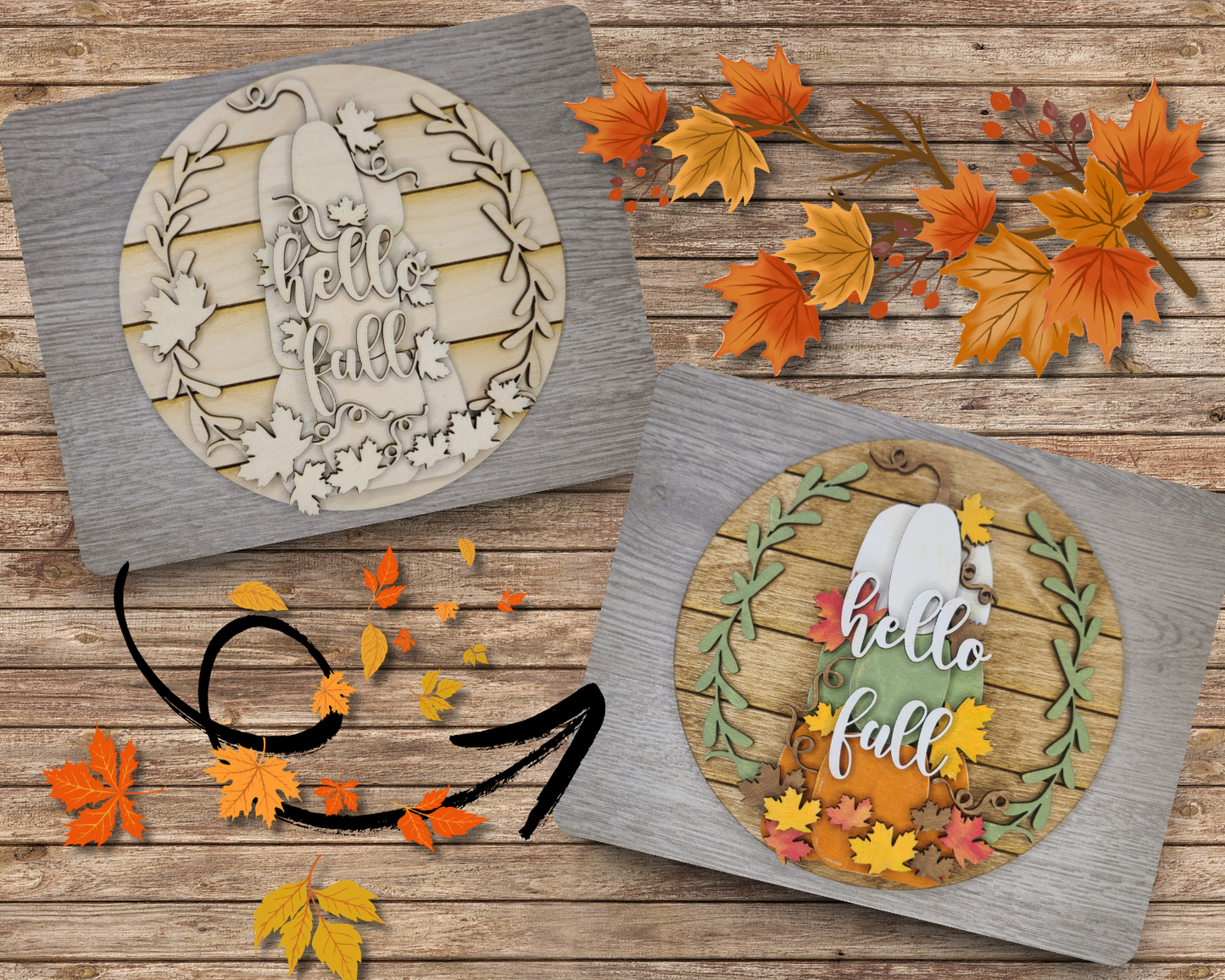 Hello Fall | Stacked Pumpkins | #3367 – Craft Kits 2 Go
