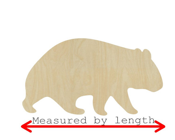 Wombat Cutout Zoo Animal cutouts wood cutouts DIY Paint kit #3828 - Mu ...