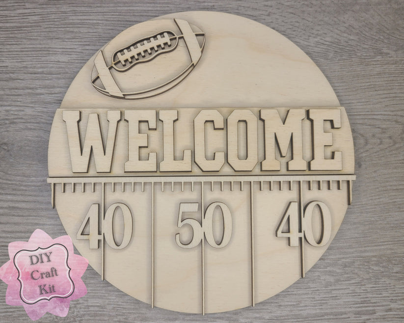 Football Welcome Sign | #2645 – Craft Kits 2 Go