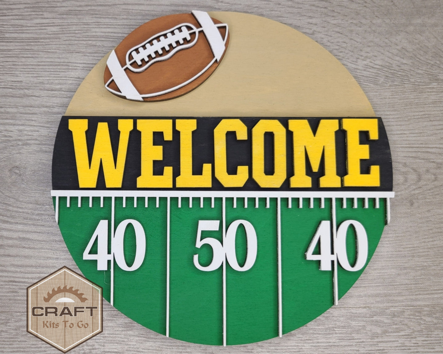 Football Welcome Sign Foot Ball DIY Craft Kit Party Paint Kit #2645 ...