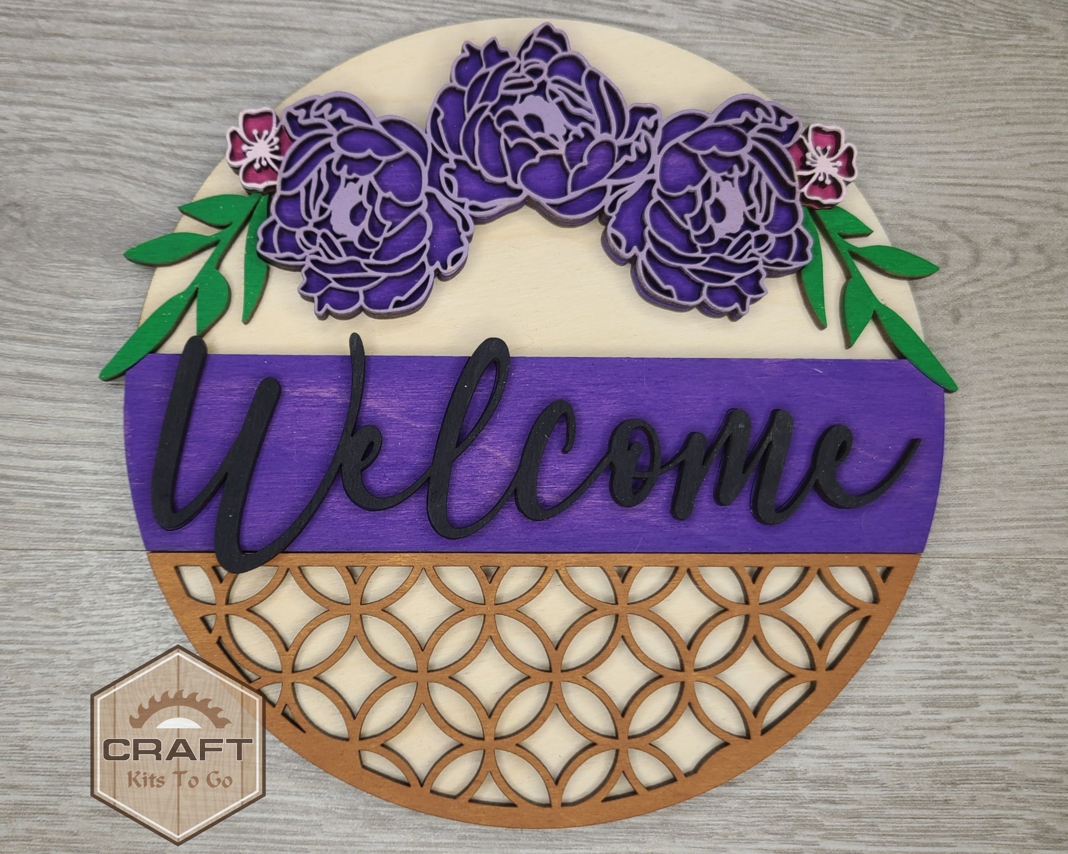 Peony Welcome Sign | #3128 – Craft Kits 2 Go