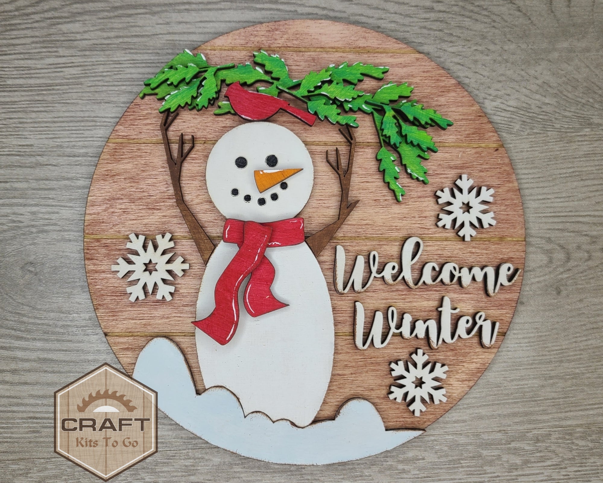 Welcome Winter Snowman sign Winter Craft kit #3422 - Multiple Sizes Av ...