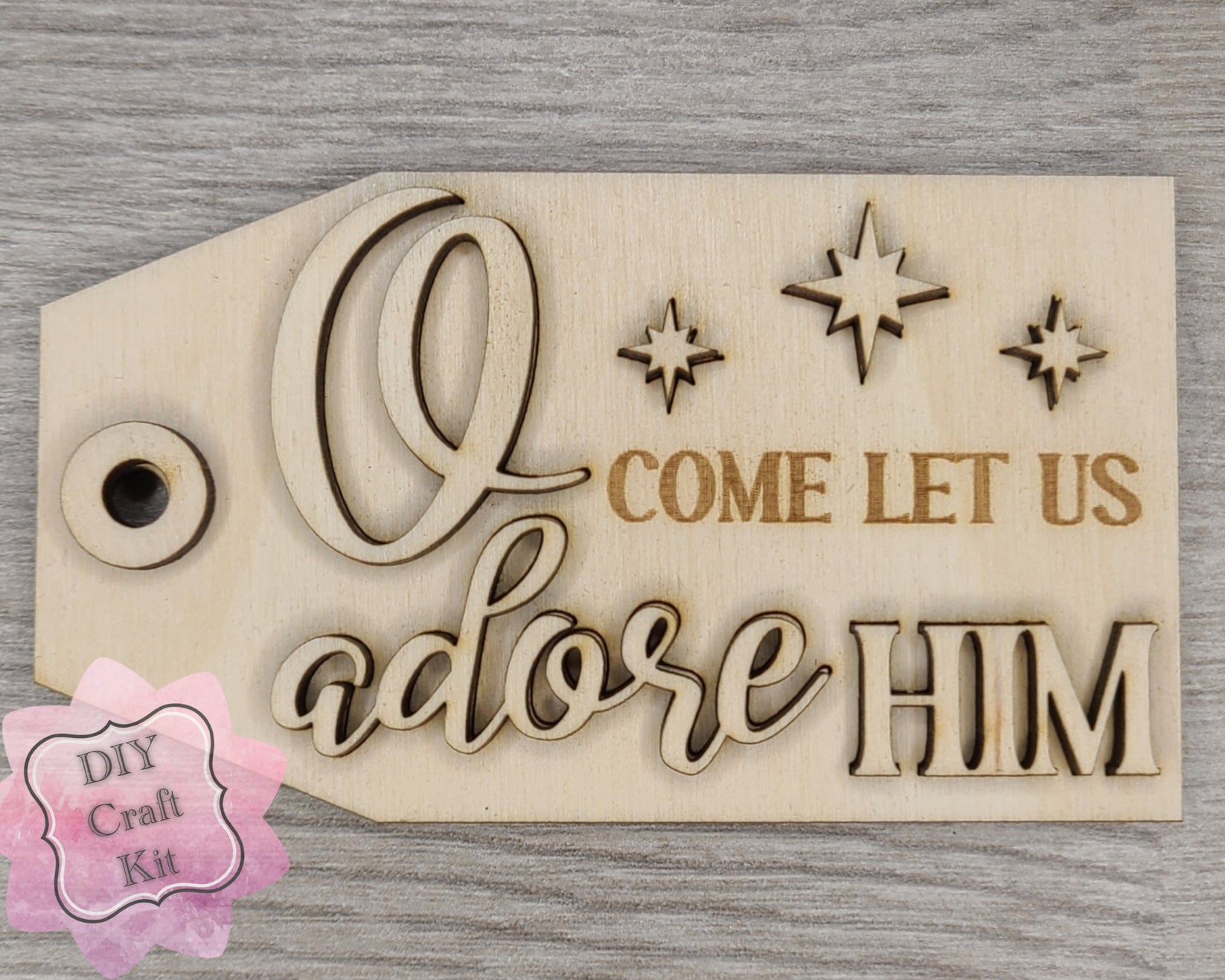 O come Let us Adore Him | Nativity Tag | #3909 – Craft Kits 2 Go