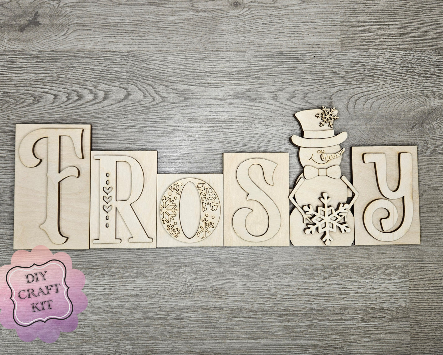 Frosty Word Block | #2408 – Craft Kits 2 Go