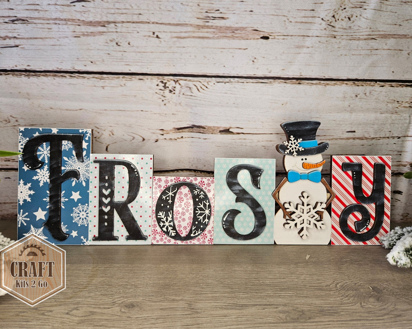 Frosty Word Block | #2408 – Craft Kits 2 Go