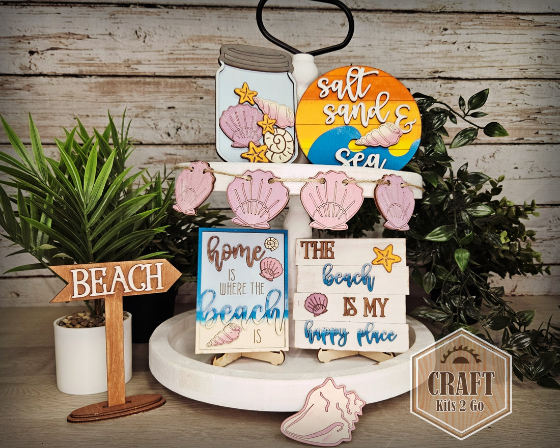 Beach Tier Tray | #100057 – Craft Kits 2 Go