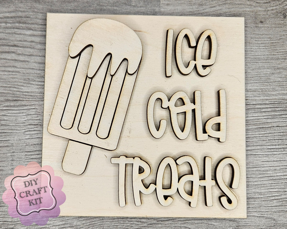 Ice Cold Treats Sign | #4643 – Craft Kits 2 Go