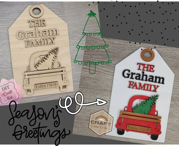 Custom Christmas Truck Tag | #3311 – Craft Kits 2 Go