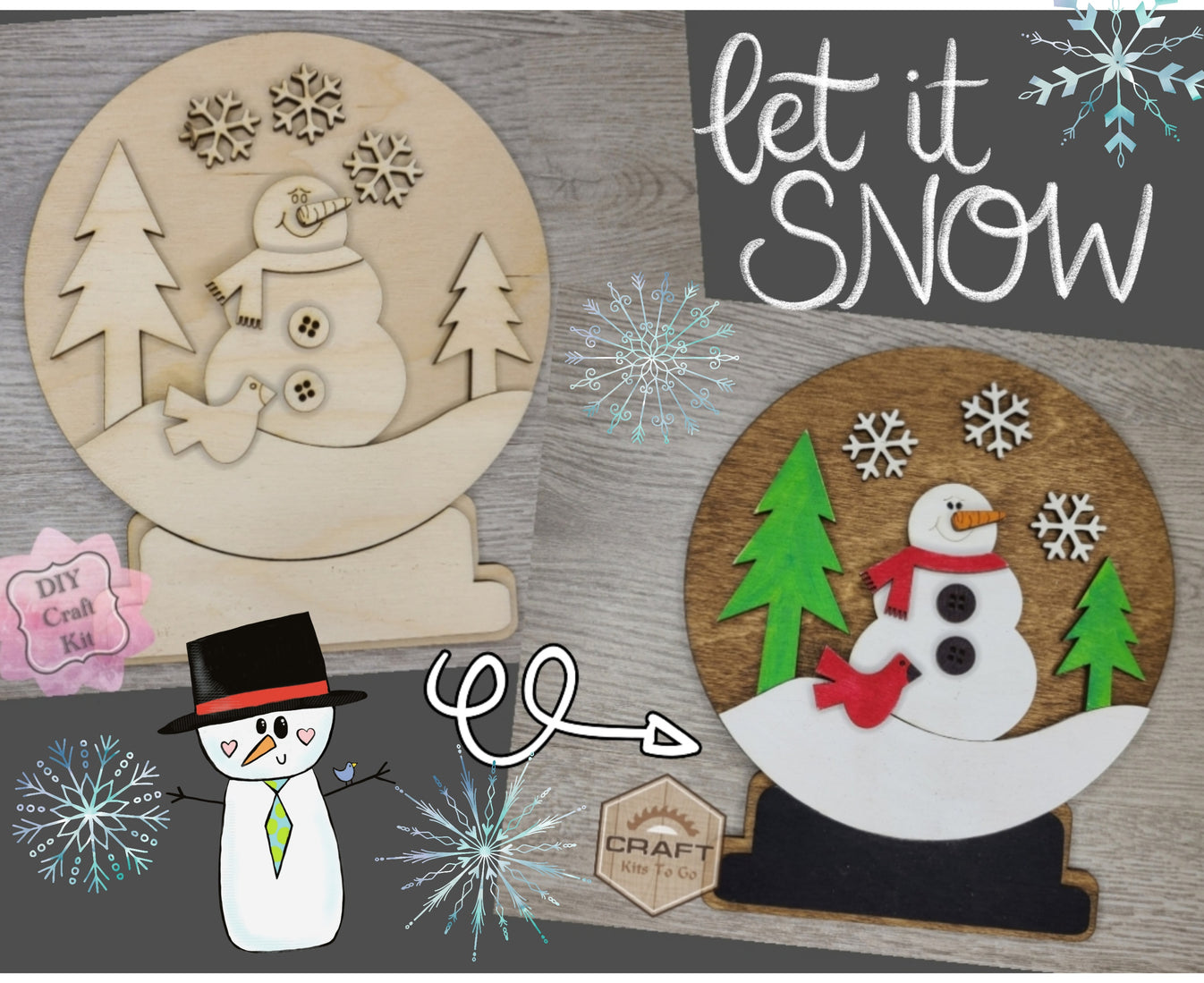 Snowman Globe | #3538 – Craft Kits 2 Go