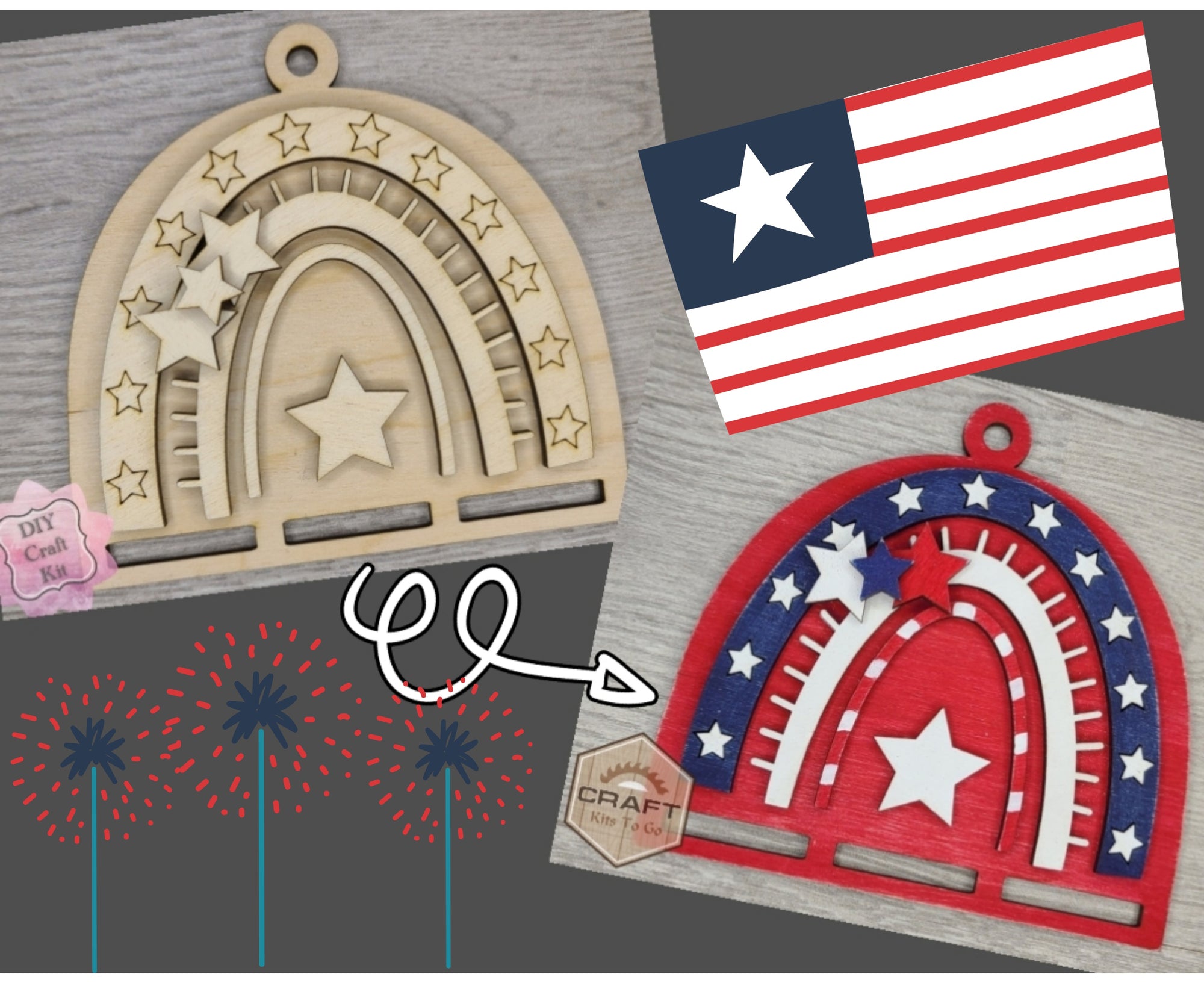 4th of July Macramé Kit | #3584 – Craft Kits 2 Go