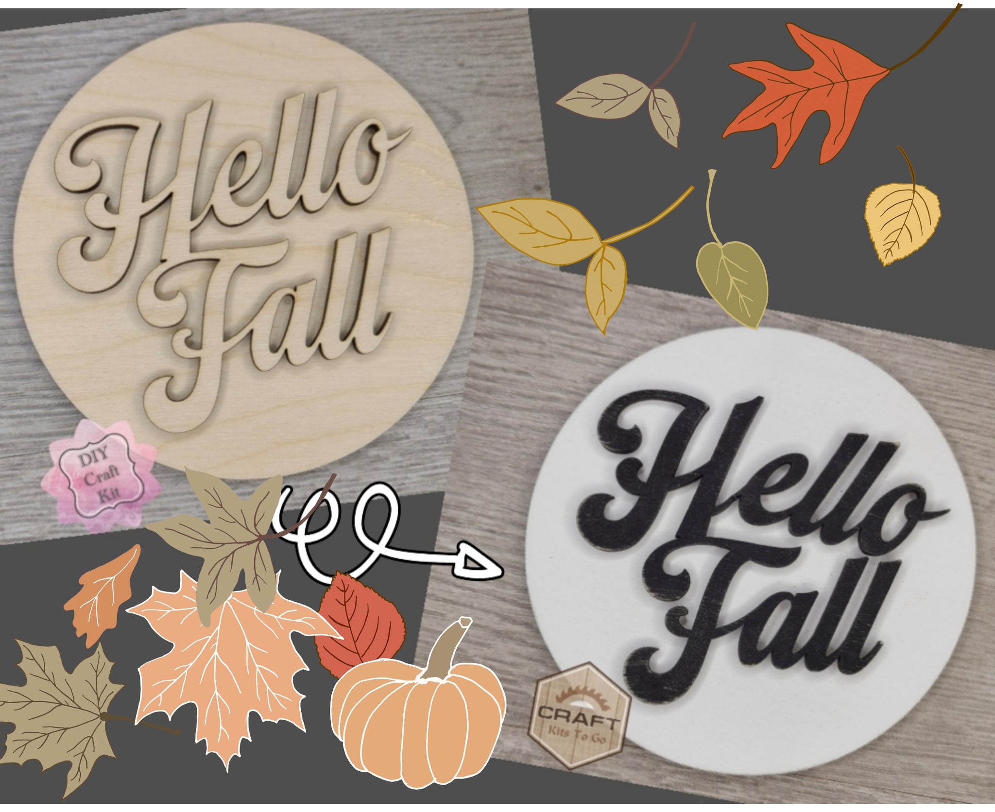 Hello Fall Round | #3539 – Craft Kits 2 Go