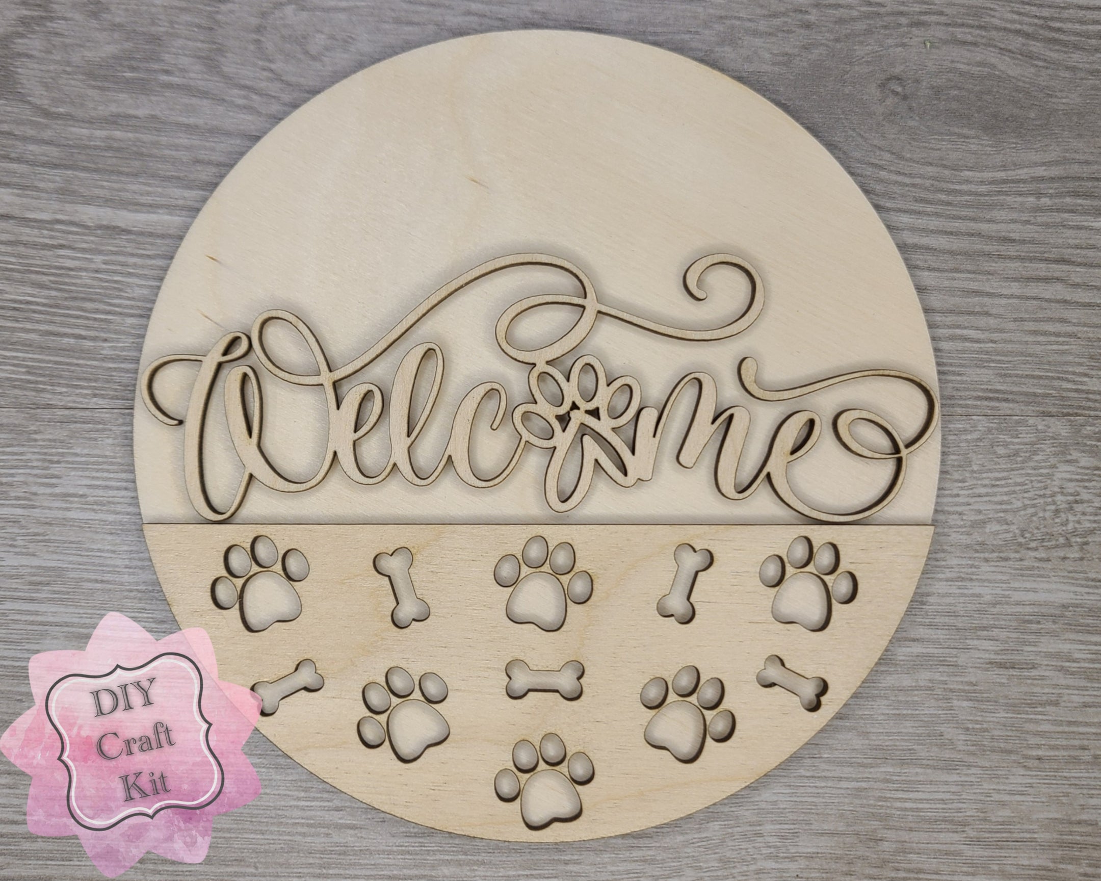 Dog Welcome Sign | Welcome Home Sign | Dog Sign | DIY Craft Kits | Pai ...