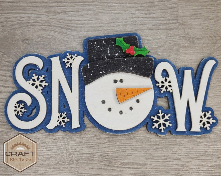 Snow Word | Snowman| Winter Crafts | DIY Snowman Craft Kits | Paint Pa ...