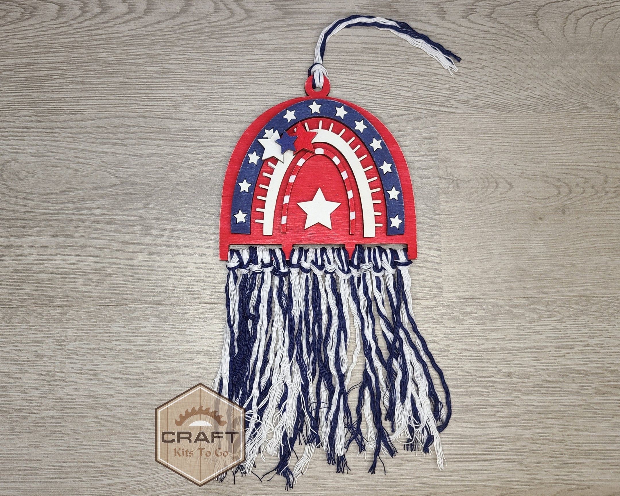 4th of July Macramé Kit | Patriotic Decor | Summer Crafts | DIY Craft ...