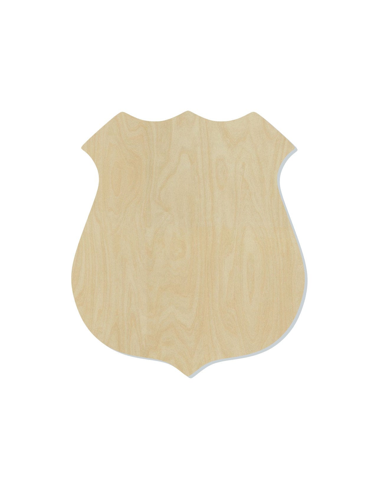 Police Badge wood shape wood cutouts Police Officer DIY Paint kit #187 ...
