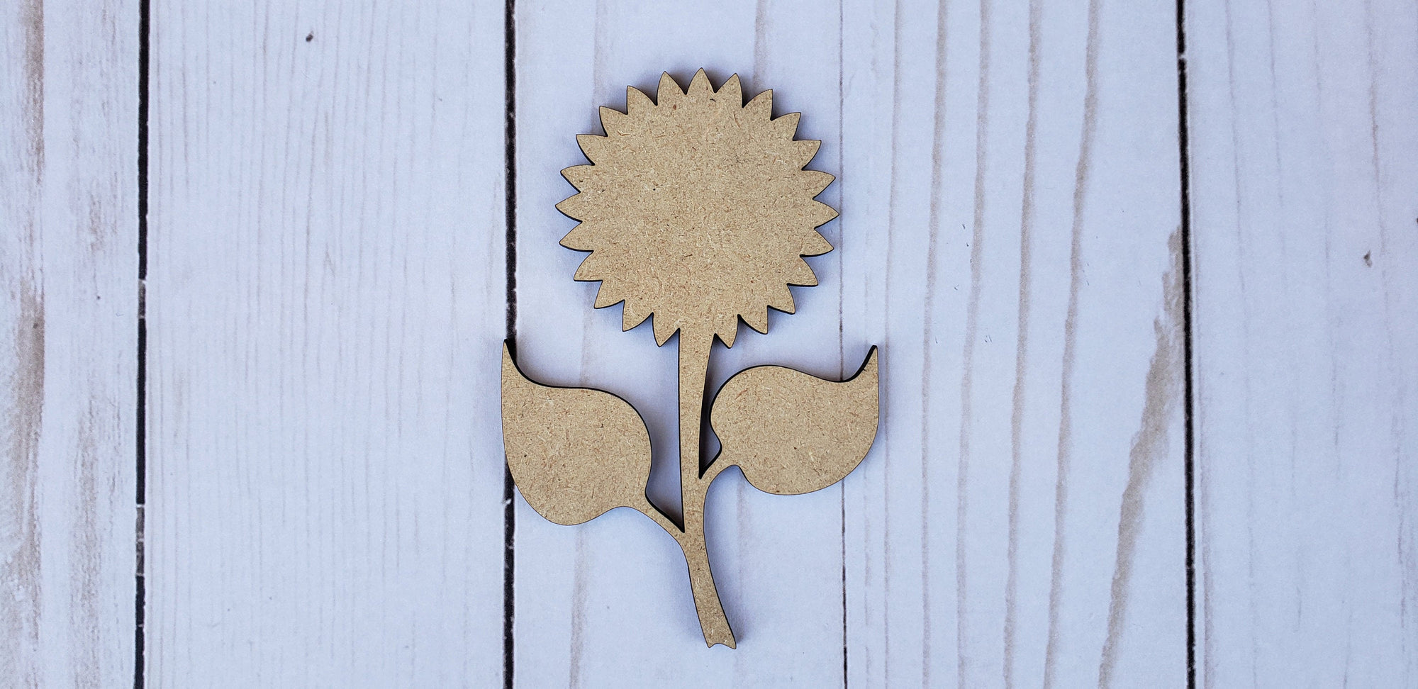 Sunflower wood shape wood cutouts Flowers Garden yard DIY paint kit #2 ...