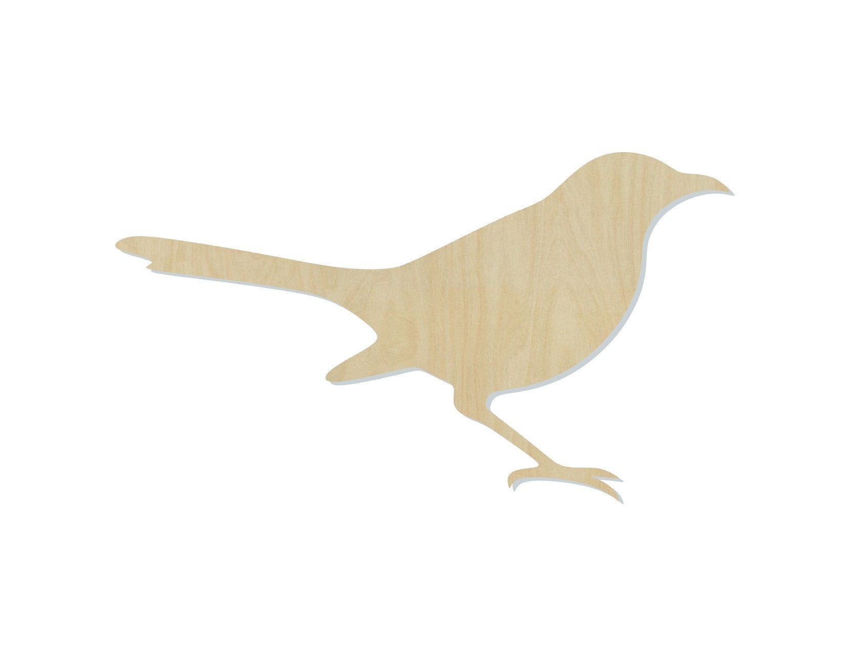 Mockingbird wood shape wood cutouts Bird cutouts birds DIY paint kit ...